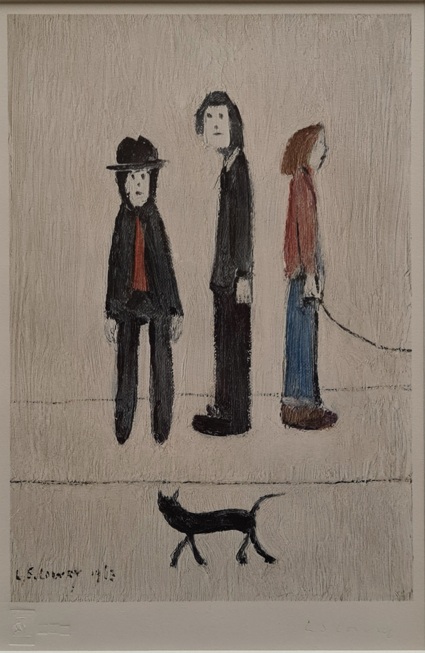 Lowry, three men and a cat